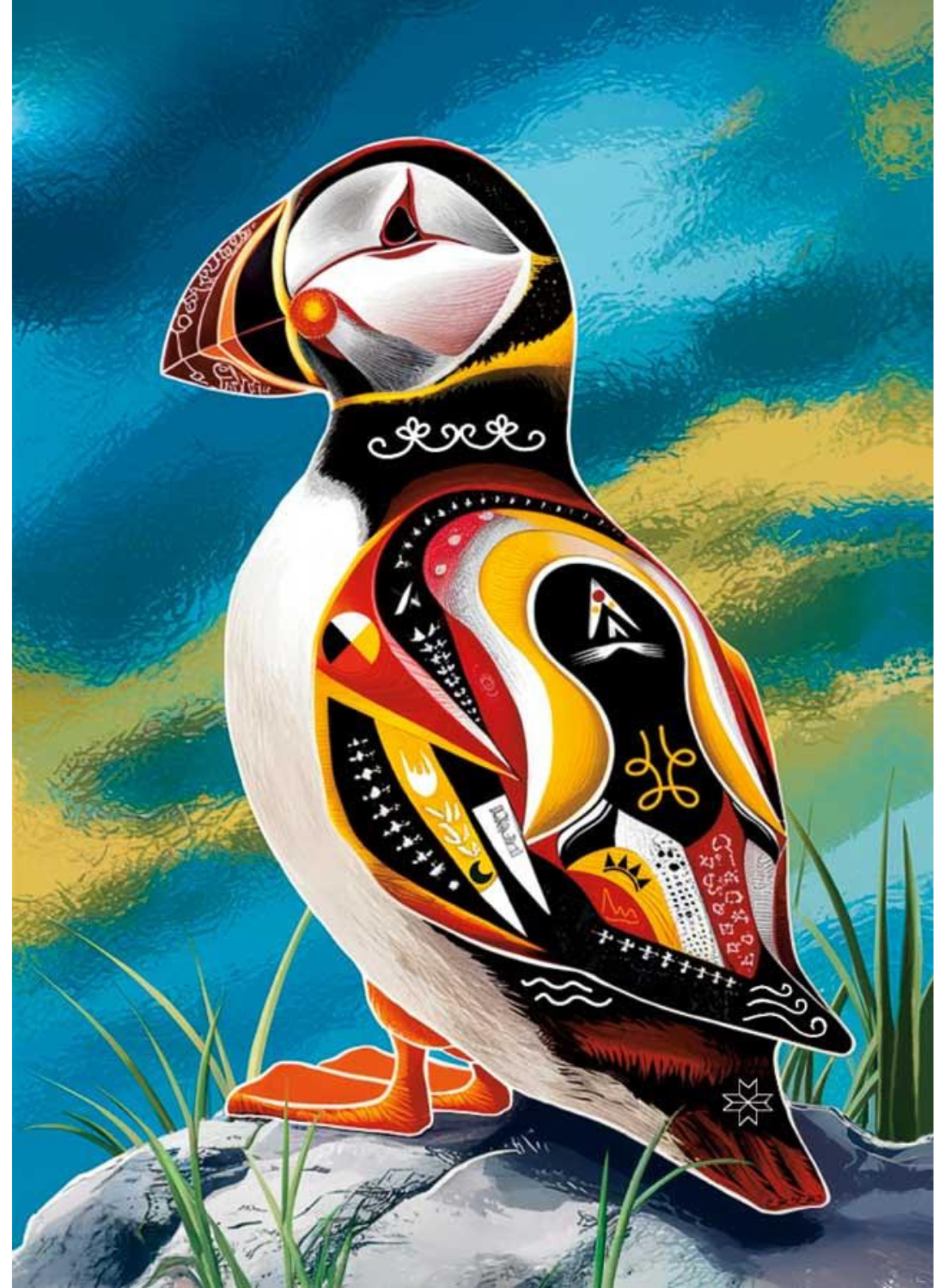 Spirit Puffin Art Card – Johnny Ruth